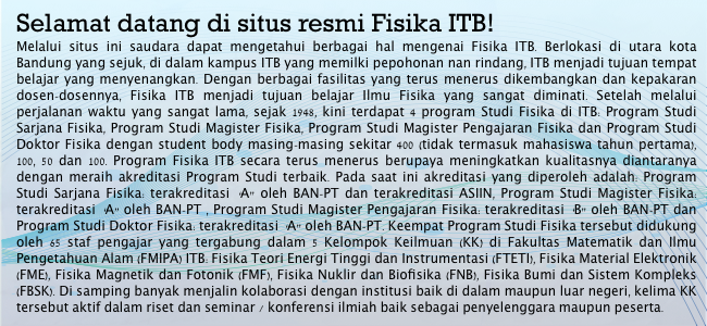 welcome001 – Fisika ITB
